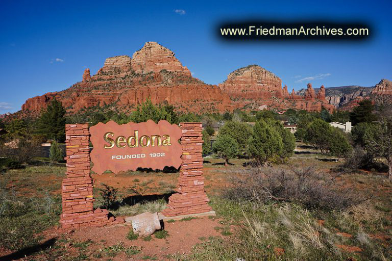 Sedona Sedona Sign Horizontal – The Friedman Archives – Stock Photo ...