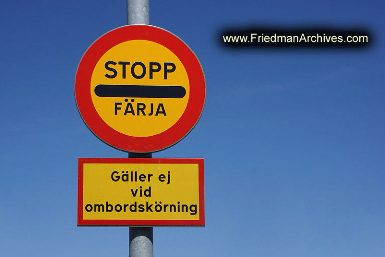 Sweden Stopp Sign – The Friedman Archives – Stock Photo Images by Gary ...