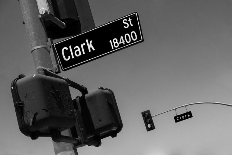 Clark Street Signs BW – The Friedman Archives – Stock Photo Images by ...